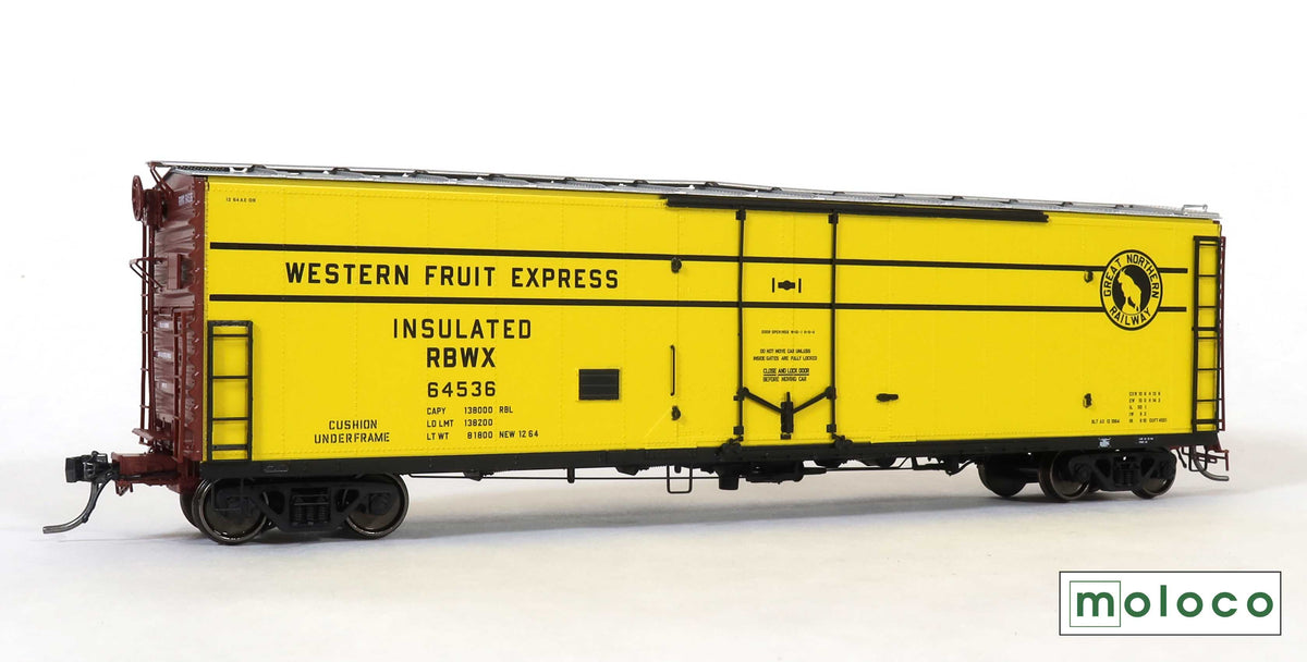 50' Insulated box car, RBWX 64535 and RBWX 64536, HO Scale – GNRHS