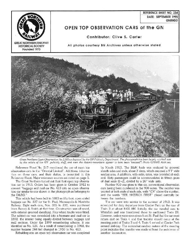 Digital RS234 - GN Open Top Observation Cars – GNRHS