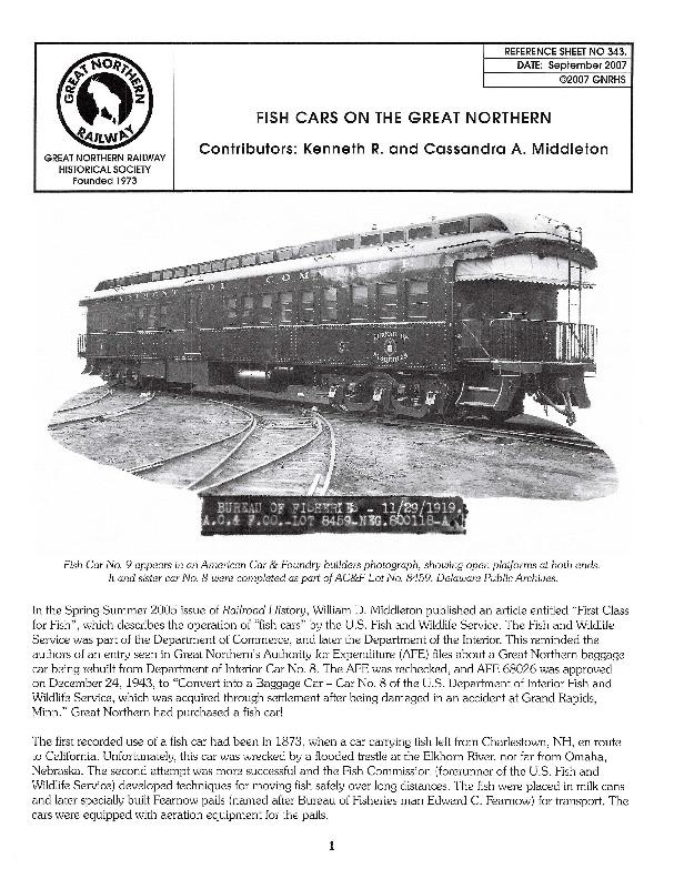 Digital RS343 - Fish Cars on the Great Northern – GNRHS