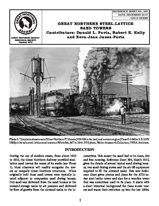 Digital RS398 - Great Northern Steel-Lattice Sand Towers – GNRHS