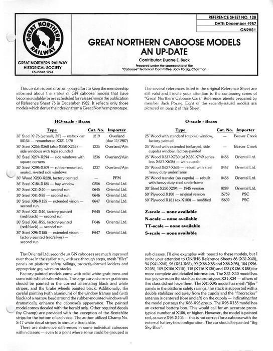Digital RS128 - GN Caboose Models, an Update – GNRHS